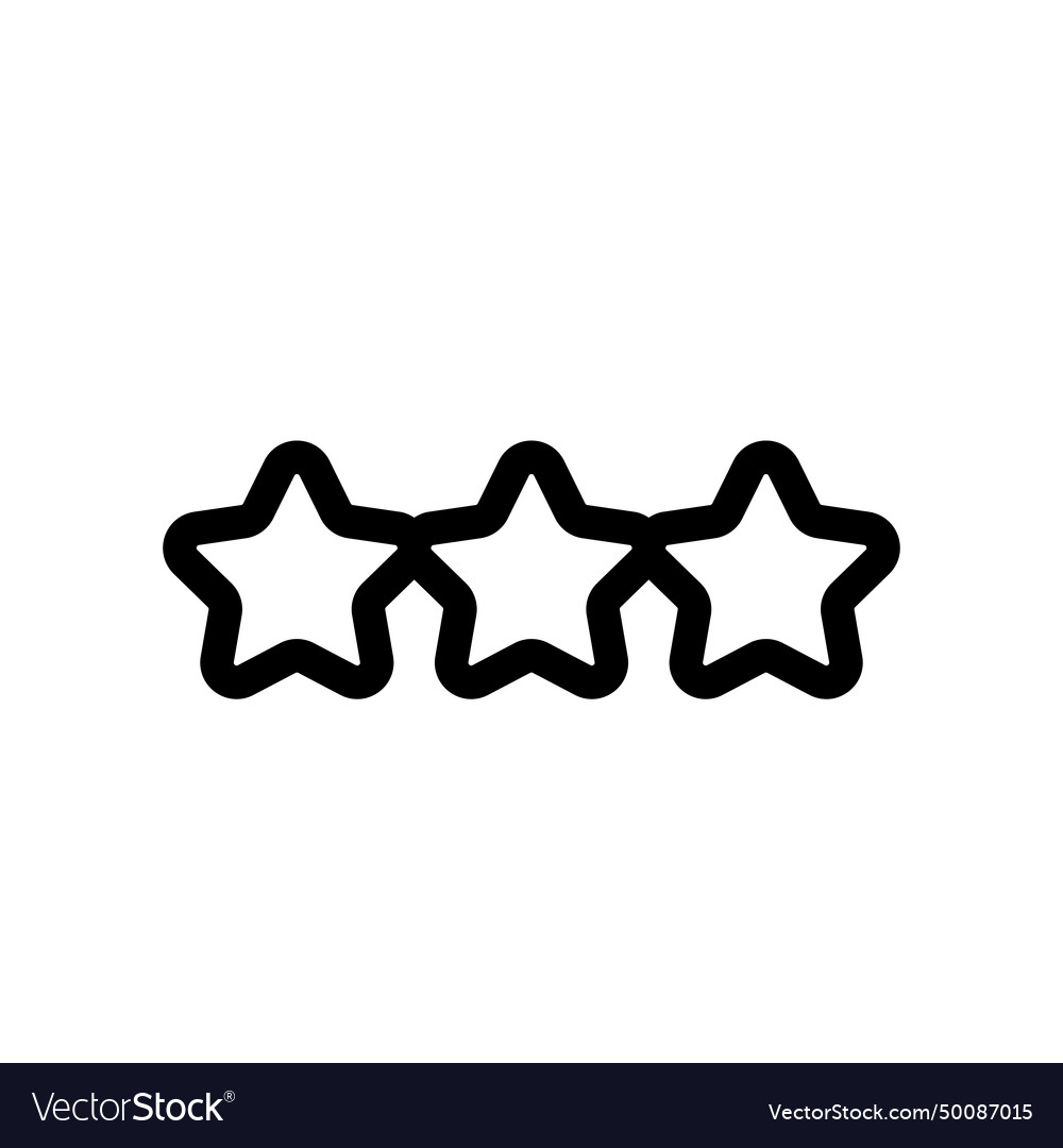 Rating digital marketing icon with black outline Vector Image