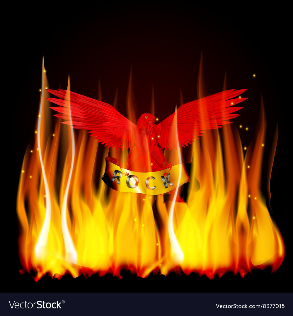 Red eagle fire Royalty Free Vector Image - VectorStock