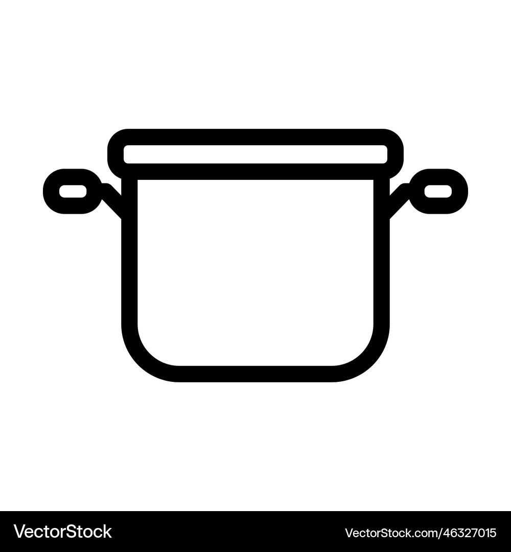 Soup pot thick line icon for personal Royalty Free Vector