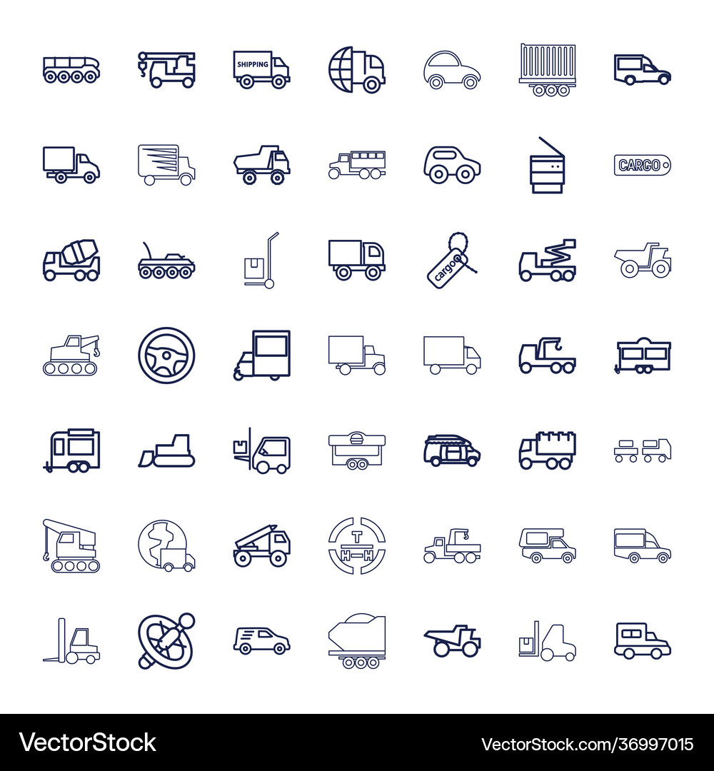 Truck icons Royalty Free Vector Image - VectorStock