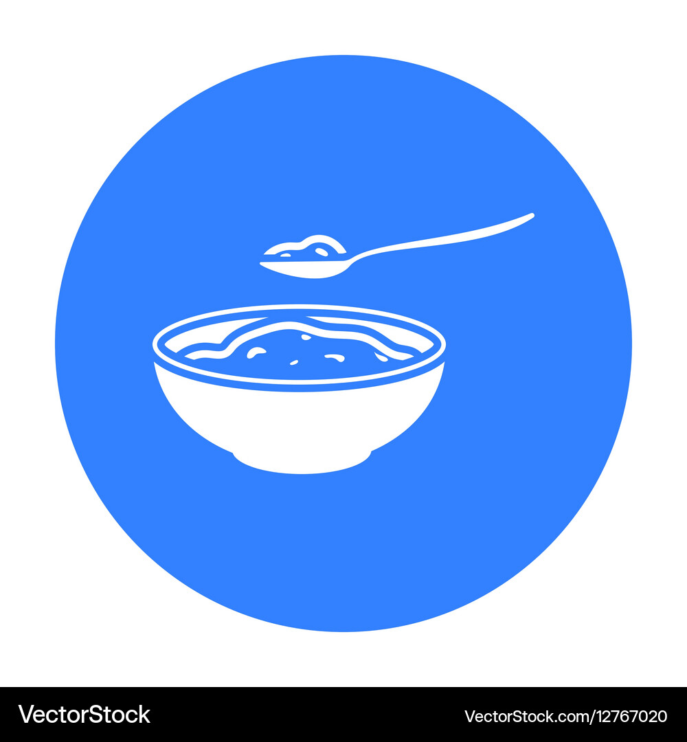 Cottage cheese icon black single bio eco Vector Image
