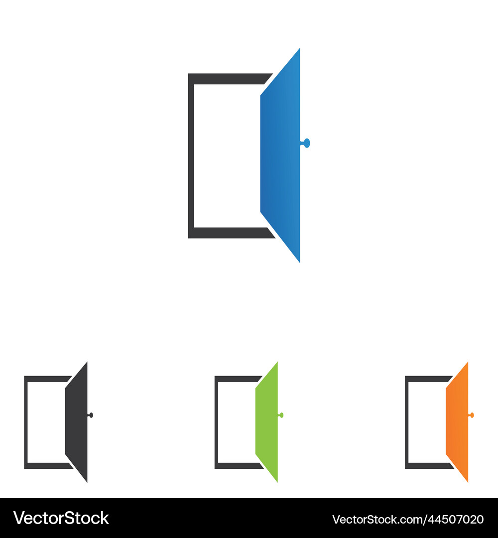 Door logo and symbol Royalty Free Vector Image