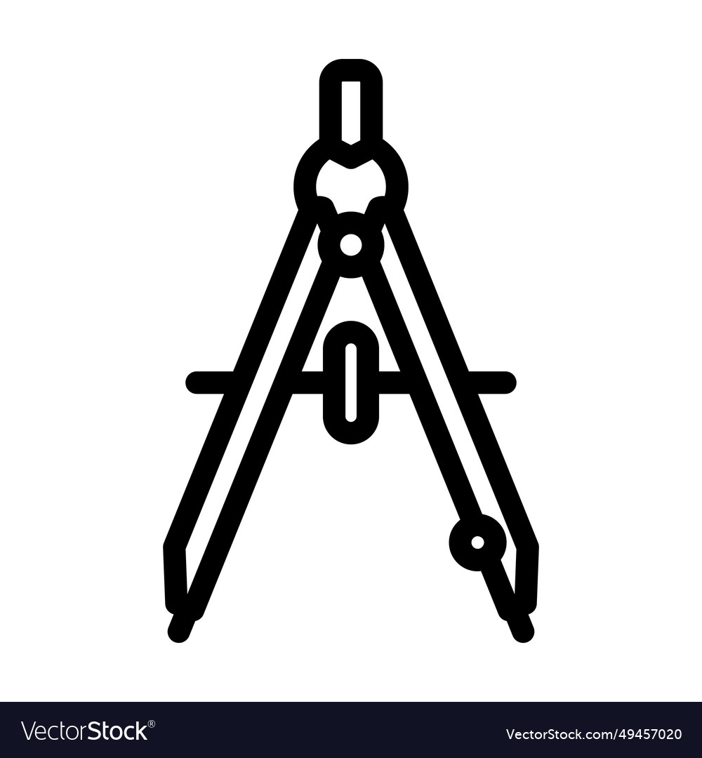 Drafting compass architectural drafter line icon Vector Image Drafting compass architectural drafter line icon Vector Image