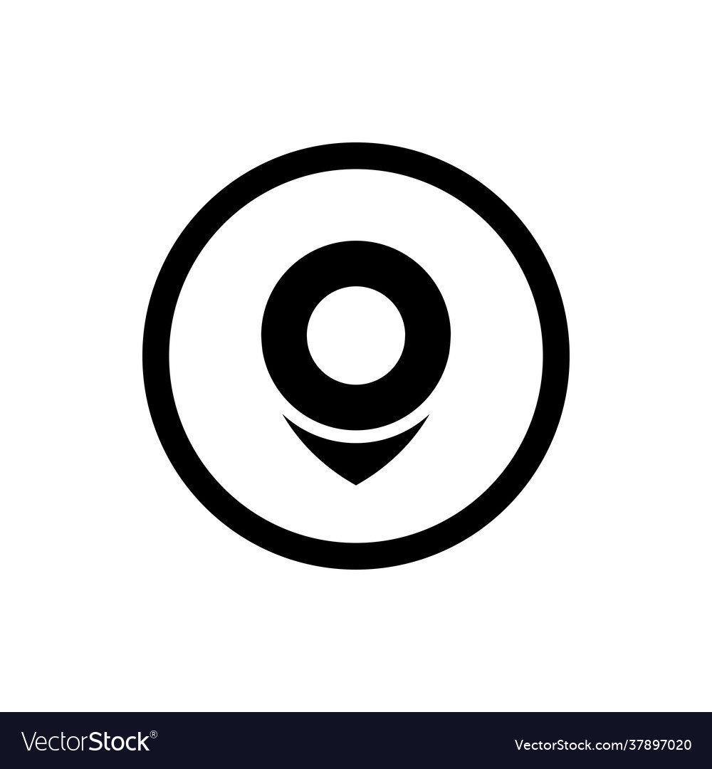 Map pin logo icon design location pointer symbol Vector Image