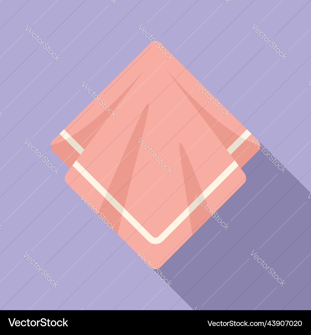 Napkin icon flat fabric paper Royalty Free Vector Image