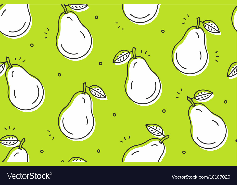 Pears seamless pattern Royalty Free Vector Image