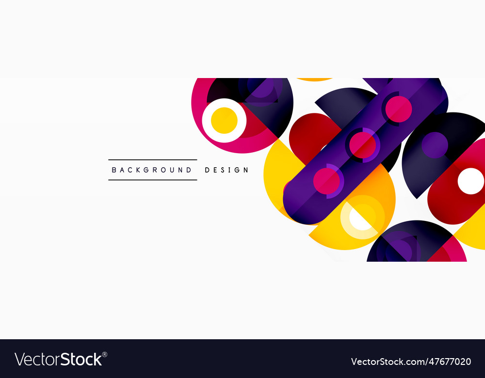 Simple circles and round elements pattern Vector Image