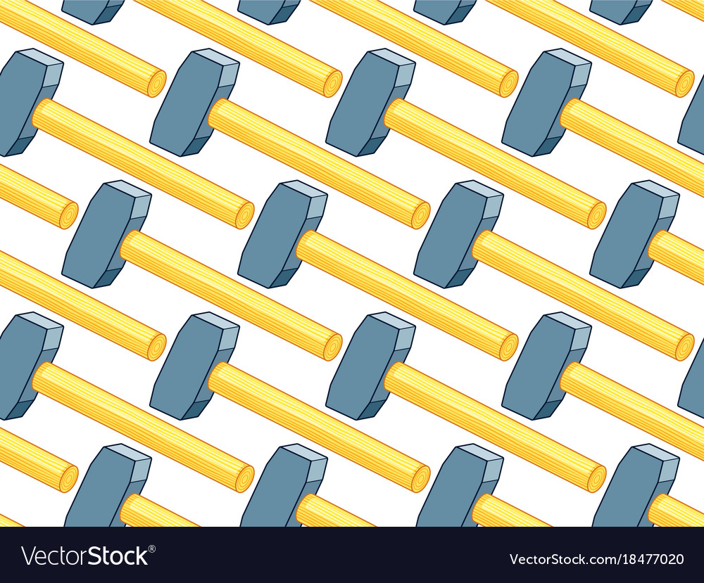 Sledge hammer pattern Royalty Free Vector Image