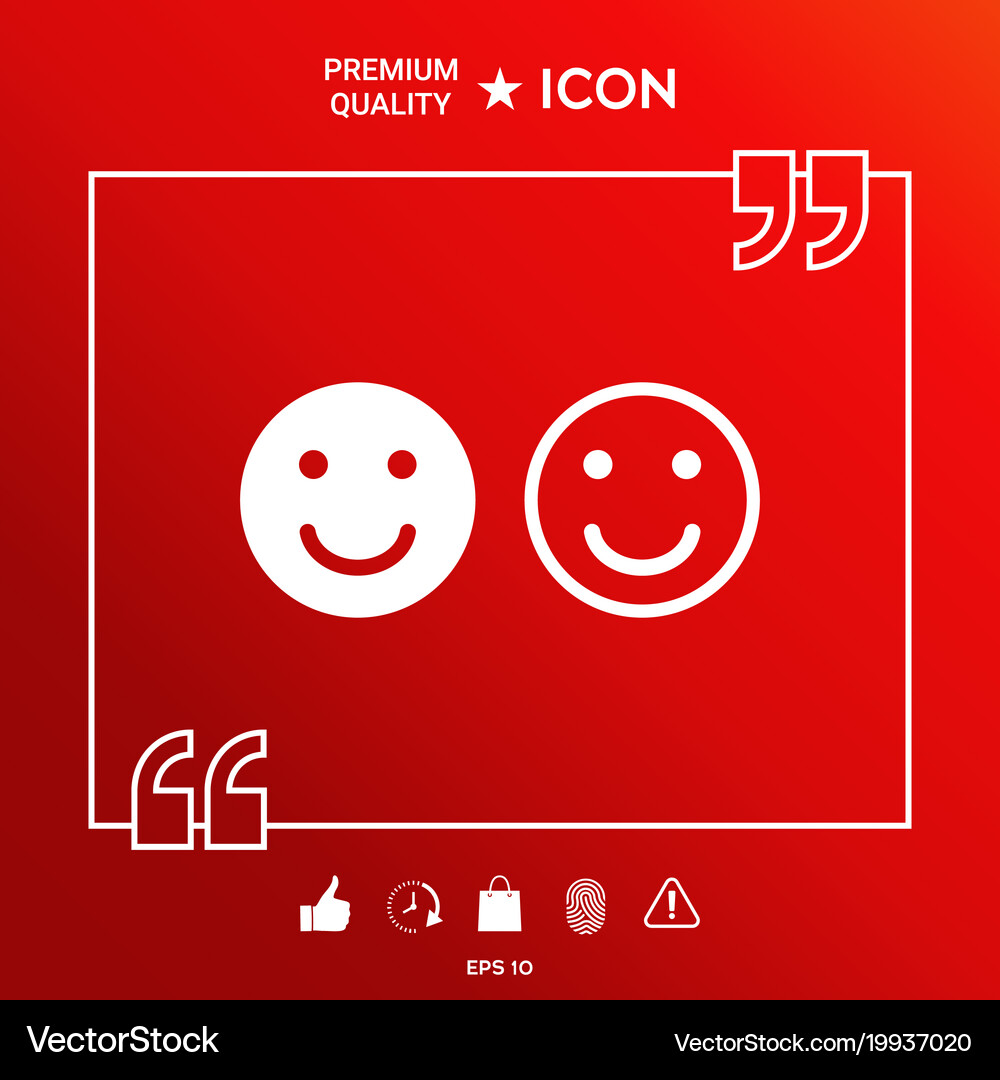 Smile icon happy face symbol for your web site Vector Image