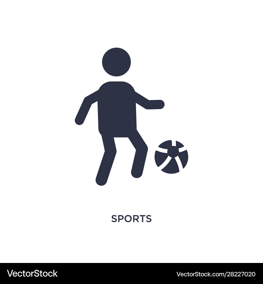 Sports icon on white background simple element Vector Image