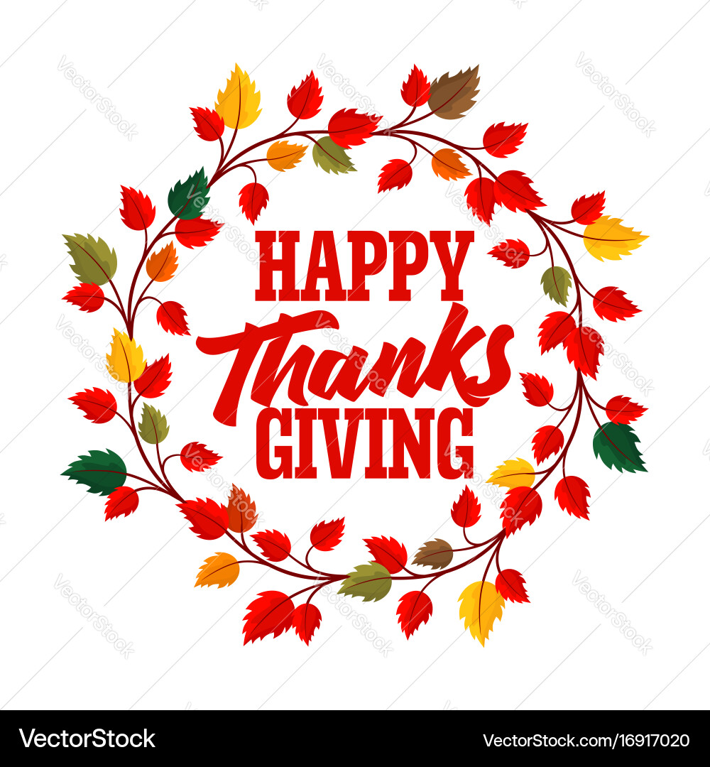 Typography of thanksgiving Royalty Free Vector Image