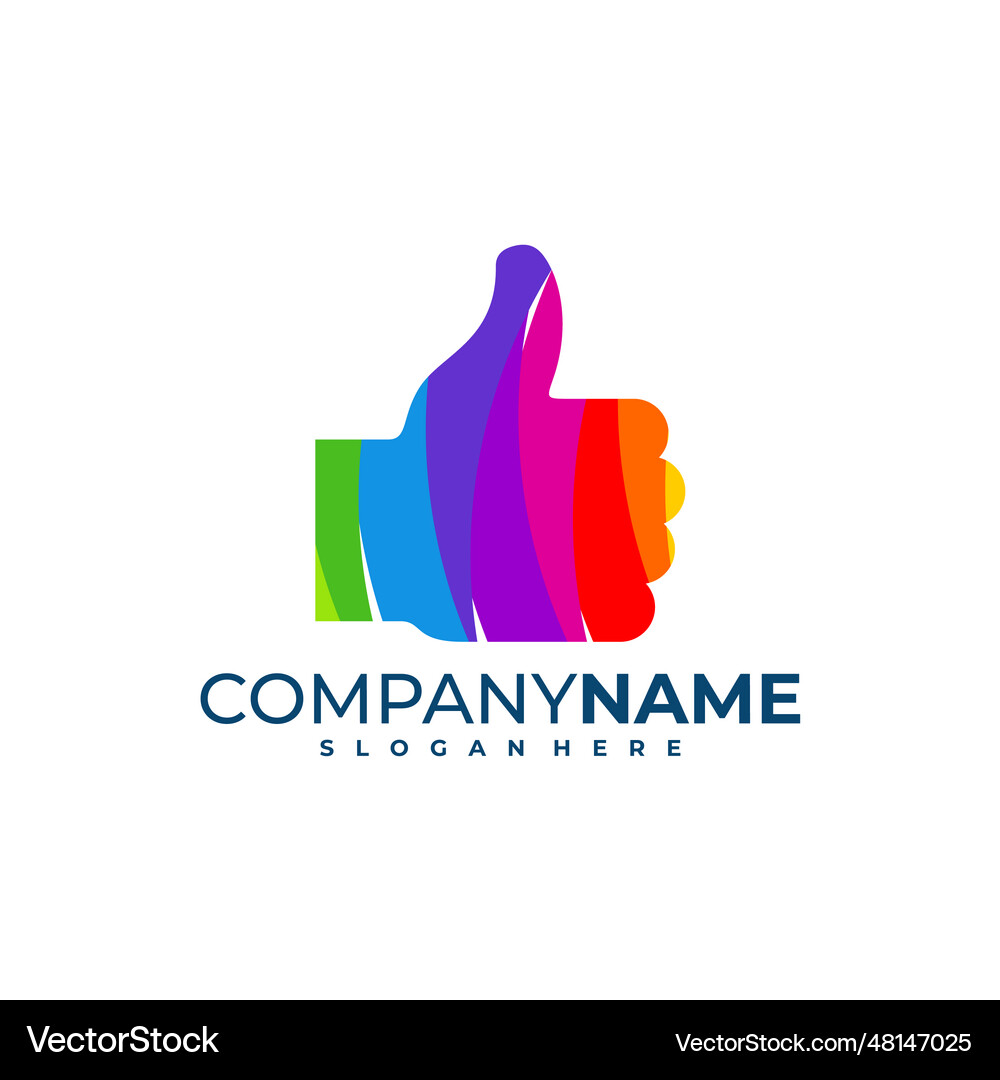 Colorful like logo design good Royalty Free Vector Image