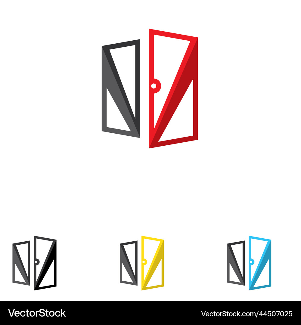 Door logo and symbol Royalty Free Vector Image