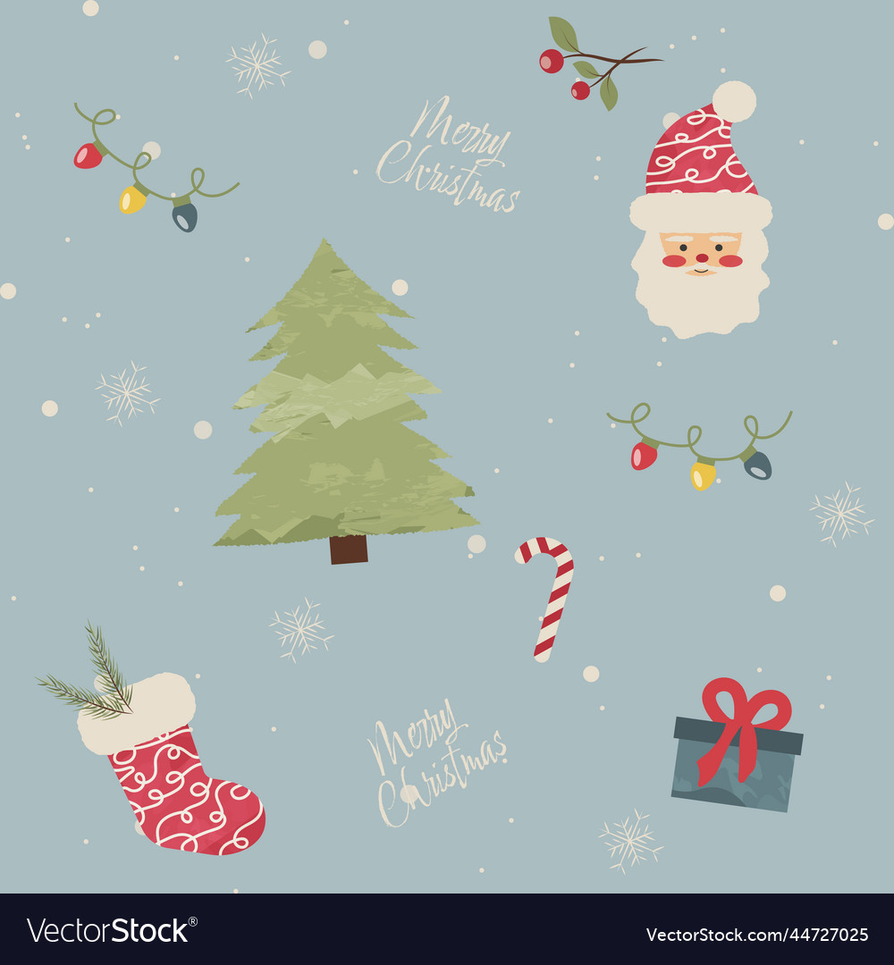 Fun christmas pattern premium Royalty Free Vector Image