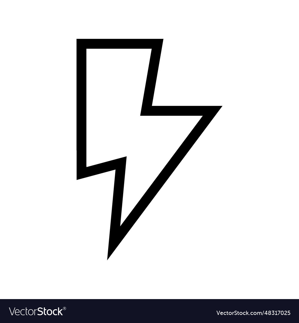 Lightning icon Royalty Free Vector Image - VectorStock