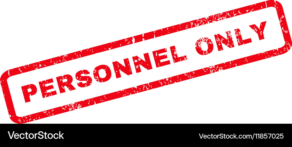 Personnel only rubber stamp Royalty Free Vector Image