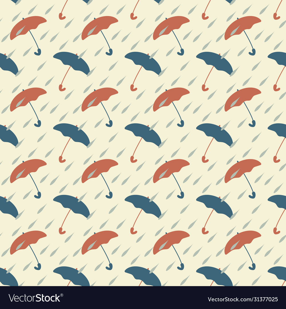 Seamless umbrella pattern Royalty Free Vector Image
