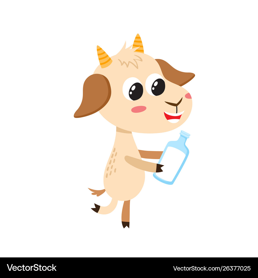 Set cartoon funny goats isolated Royalty Free Vector Image