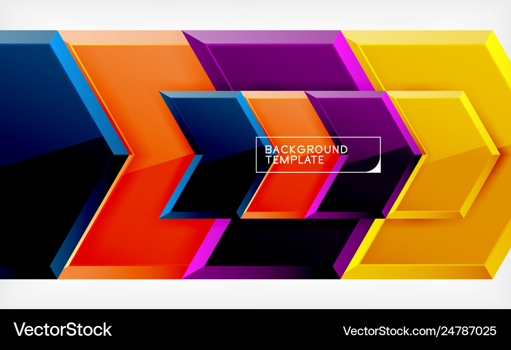 Shiny glossy arrows background clean modern Vector Image
