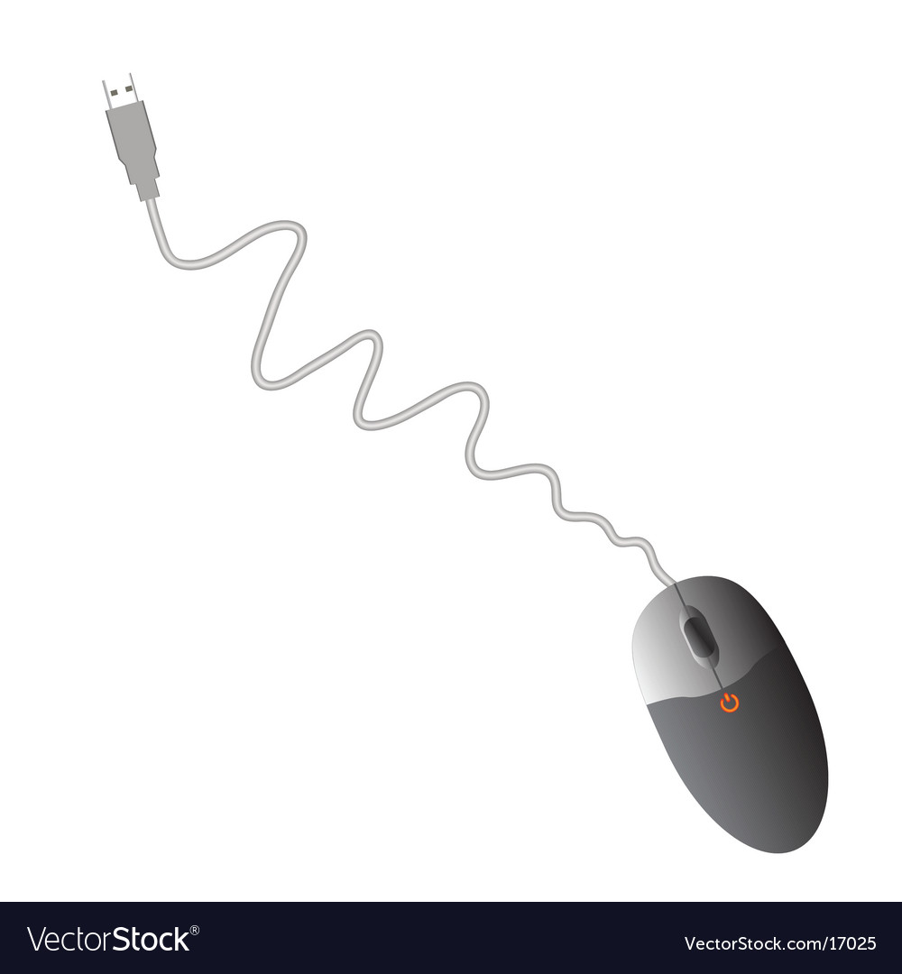 Usb computer mouse Royalty Free Vector Image - VectorStock