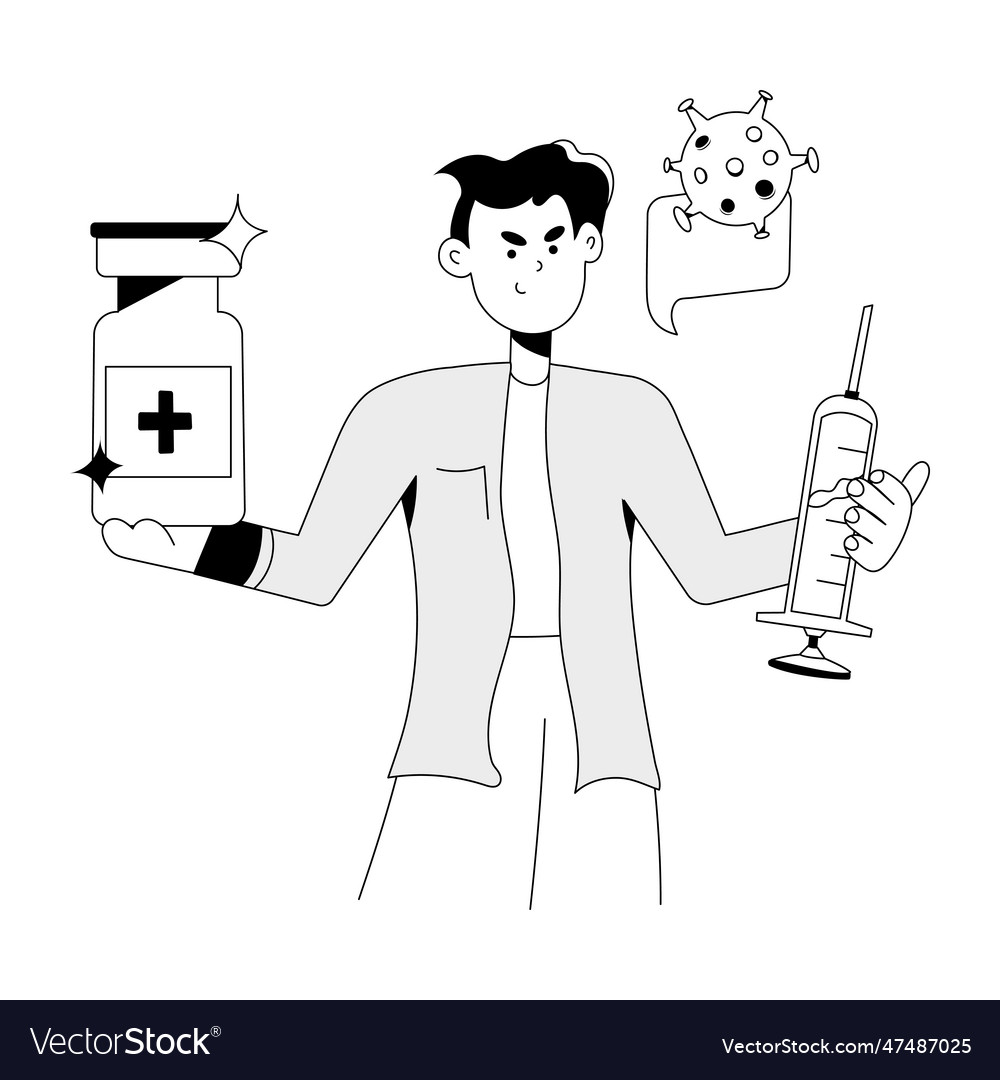 Virus immunization Royalty Free Vector Image - VectorStock