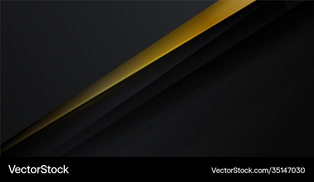 Black gold background with abstract graphic Vector Image