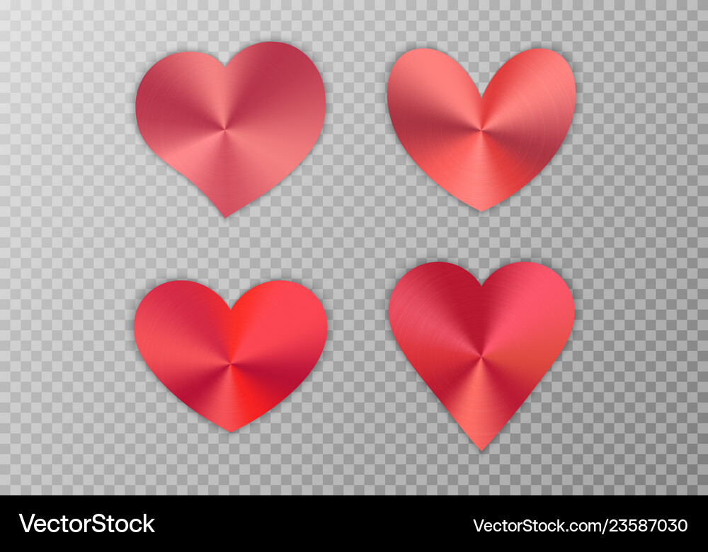Collection of red hearts Royalty Free Vector Image