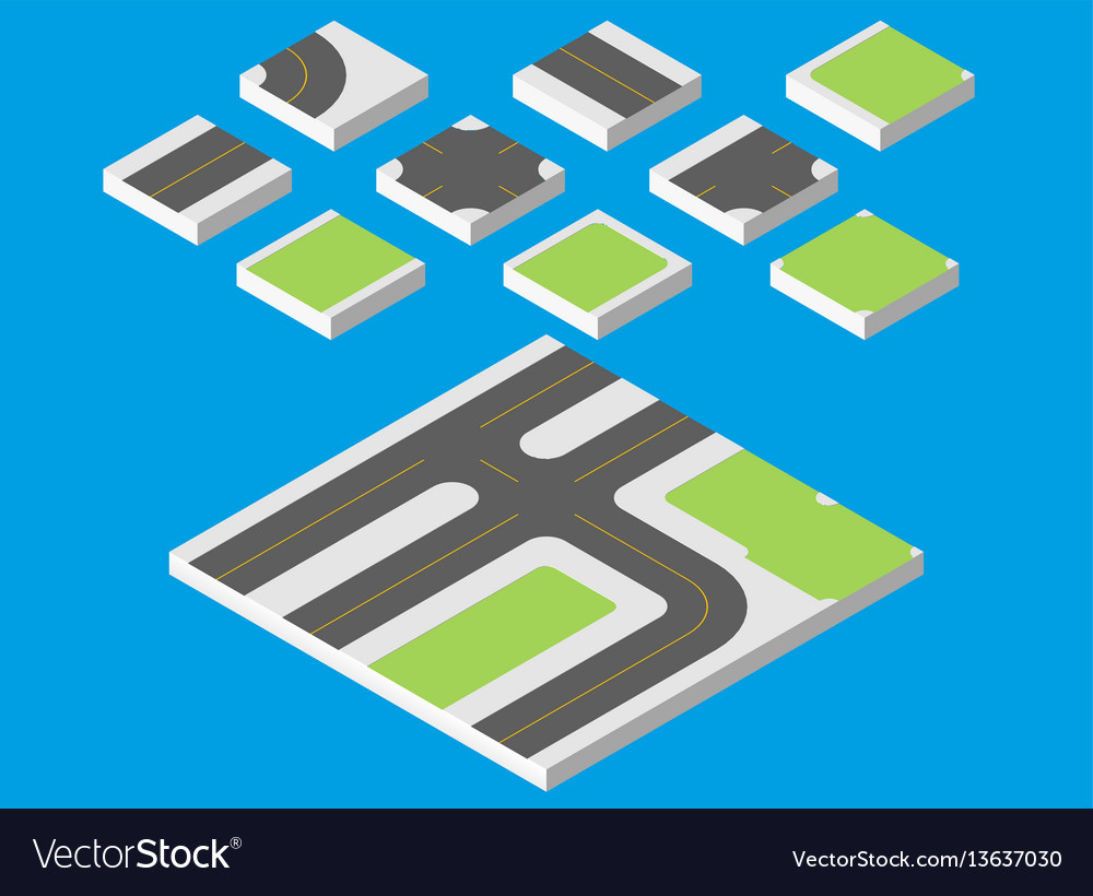 Isometric road eps 10 Royalty Free Vector Image Isometric road eps 10 Royalty Free Vector Image