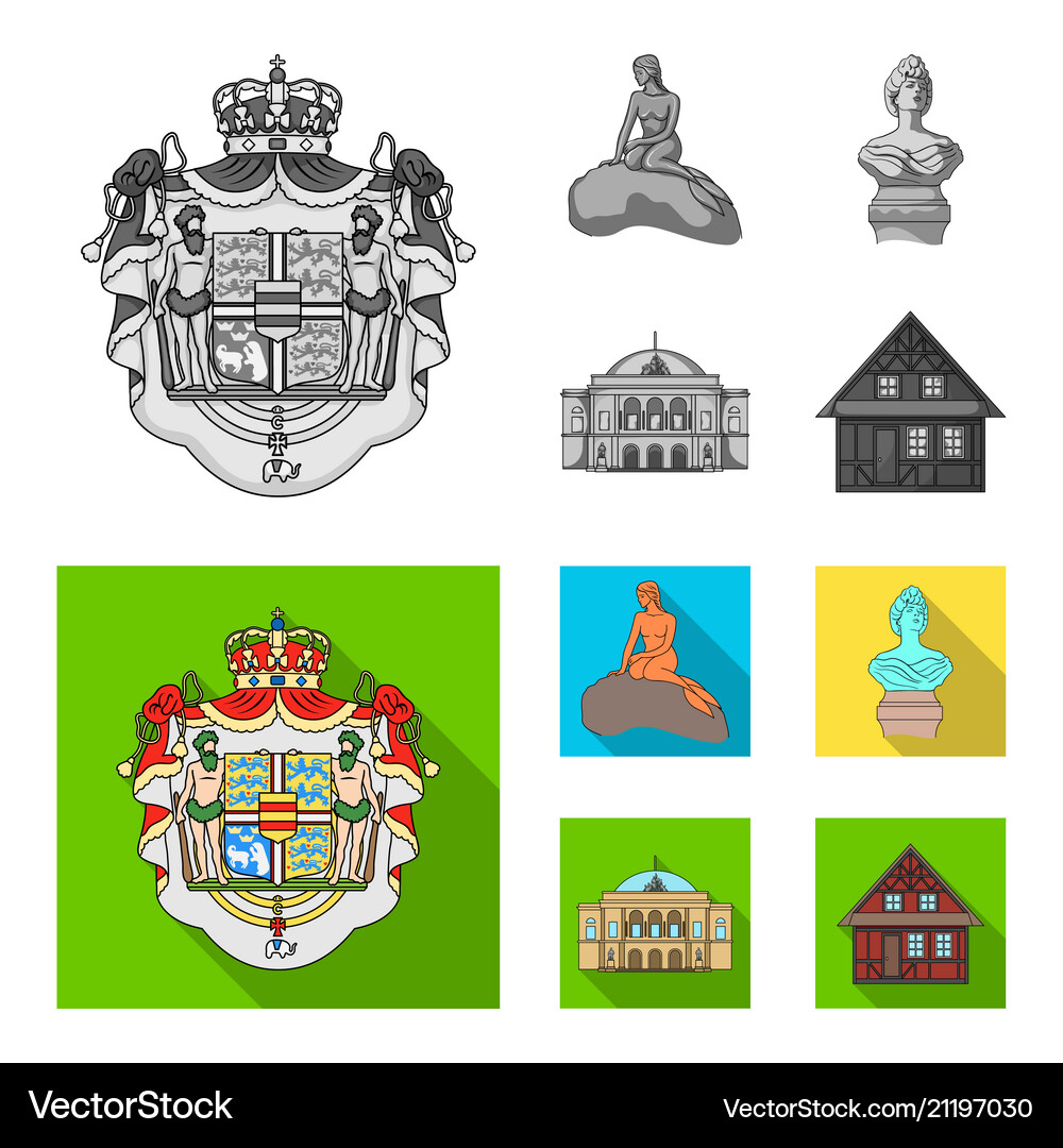 National symbol drawing and other web icon Vector Image