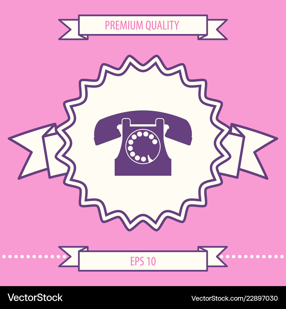 Retro telephone symbol graphic elements for your Vector Image