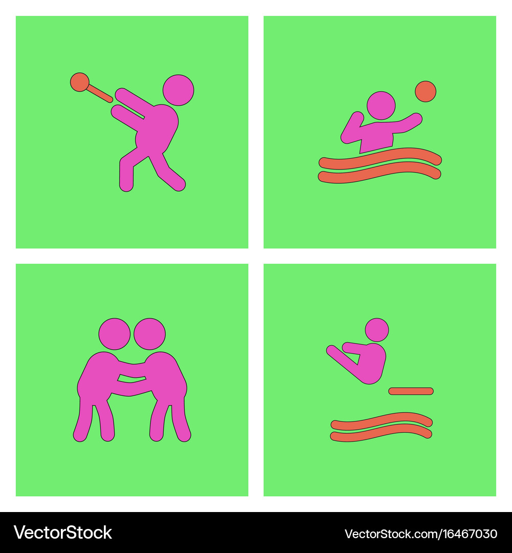 Set of olympic game design Royalty Free Vector Image