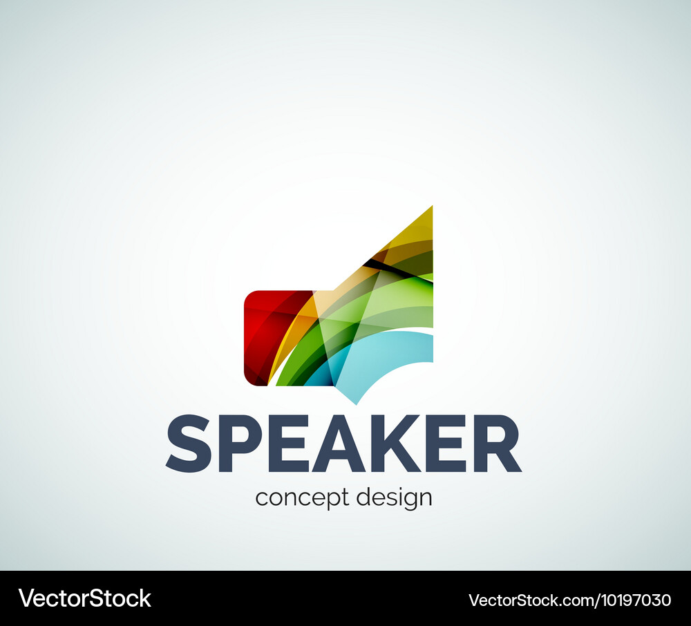 Speaker logo business branding icon Royalty Free Vector