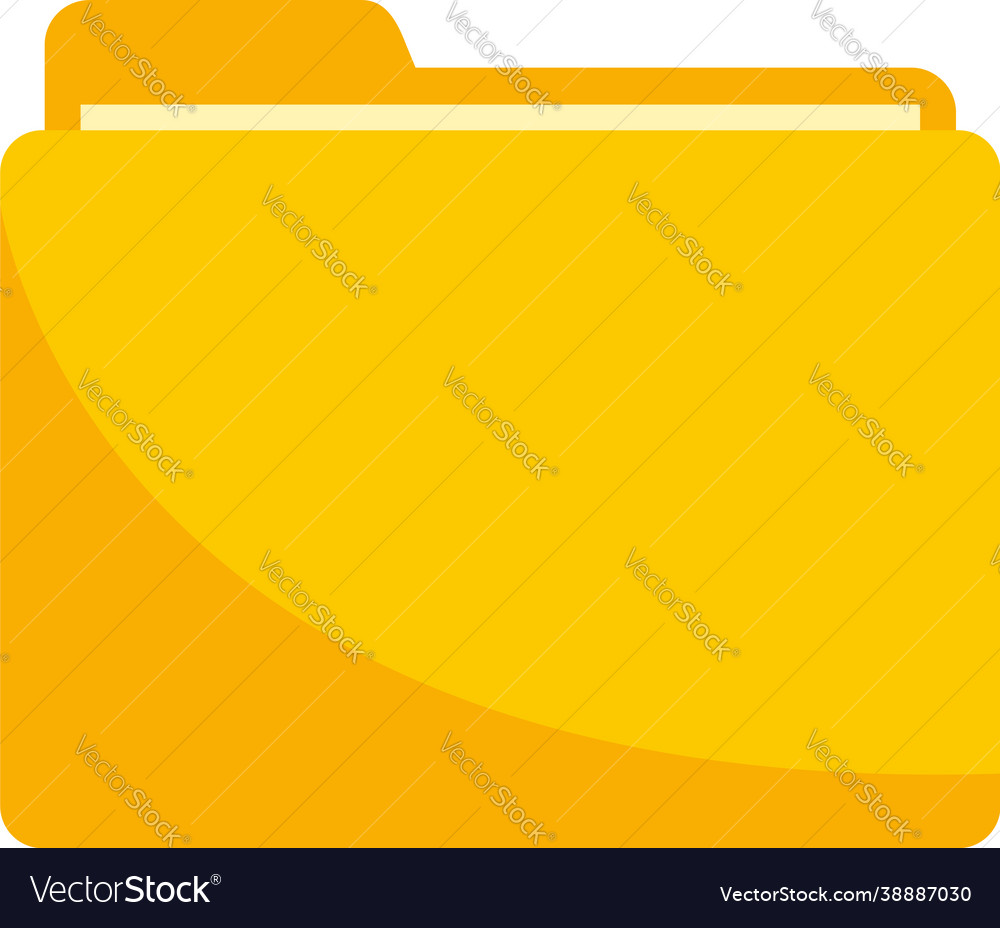 Storage computer folder icon flat isolated Vector Image
