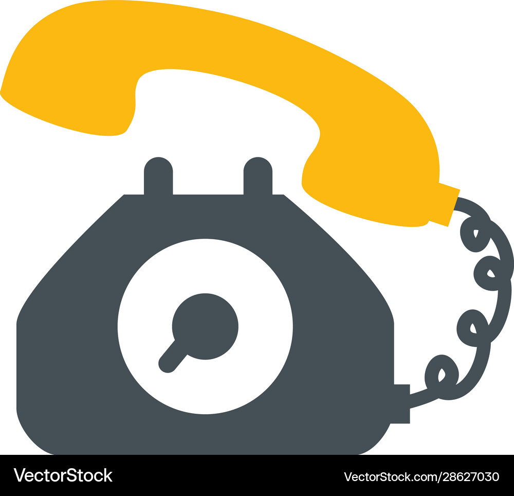 Telephone traditional communication isolated icon Vector Image