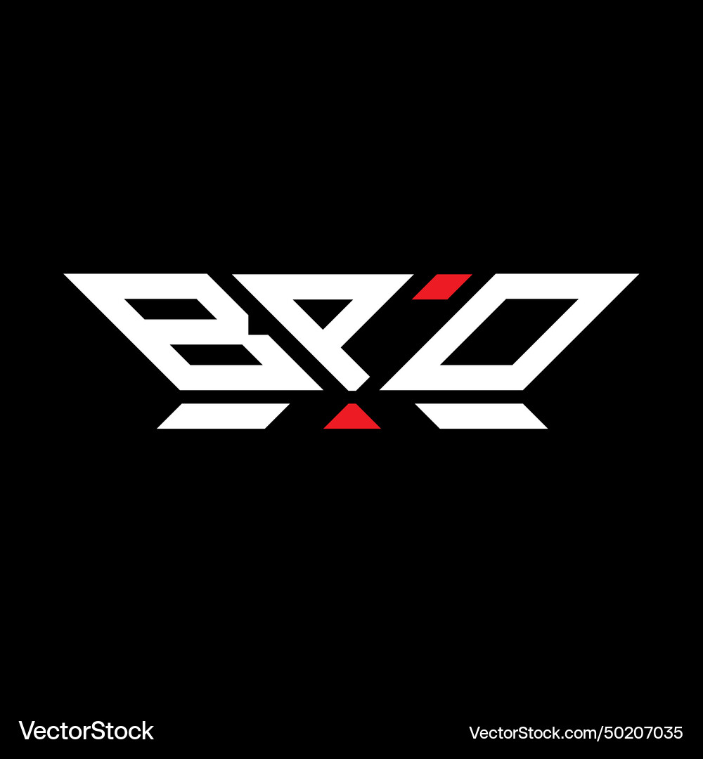 Bpo letter logo design simple and modern Vector Image