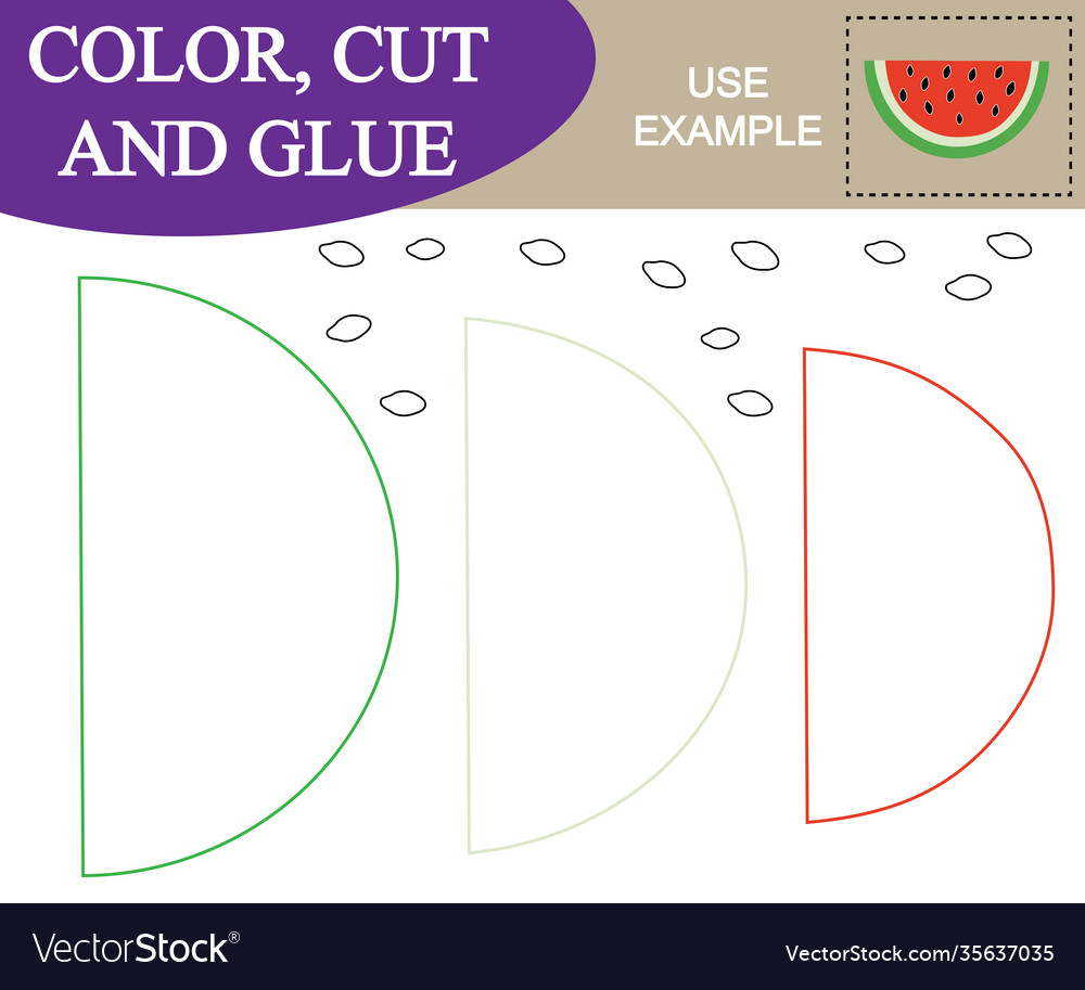 Color cut and glue to create image Royalty Free Vector Image