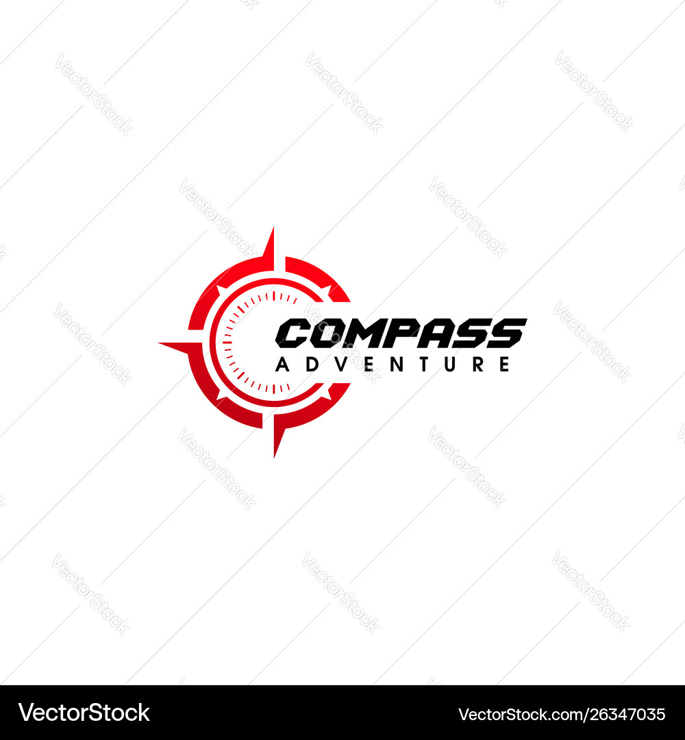 Compass logo design c letter icon symbol Vector Image