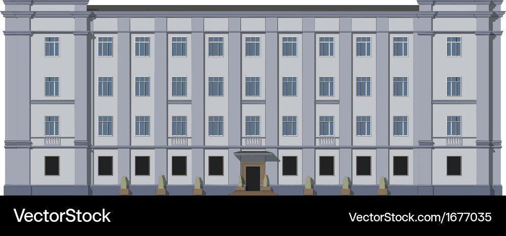 Facade of the building Royalty Free Vector Image