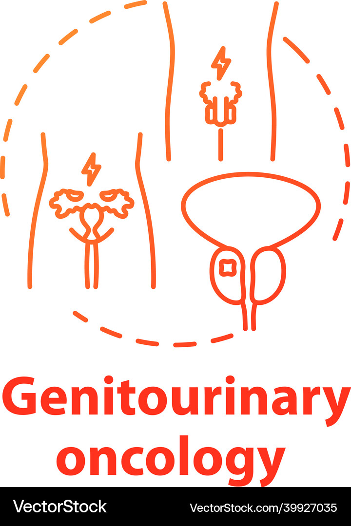 Genitourinary oncology concept icon human Vector Image