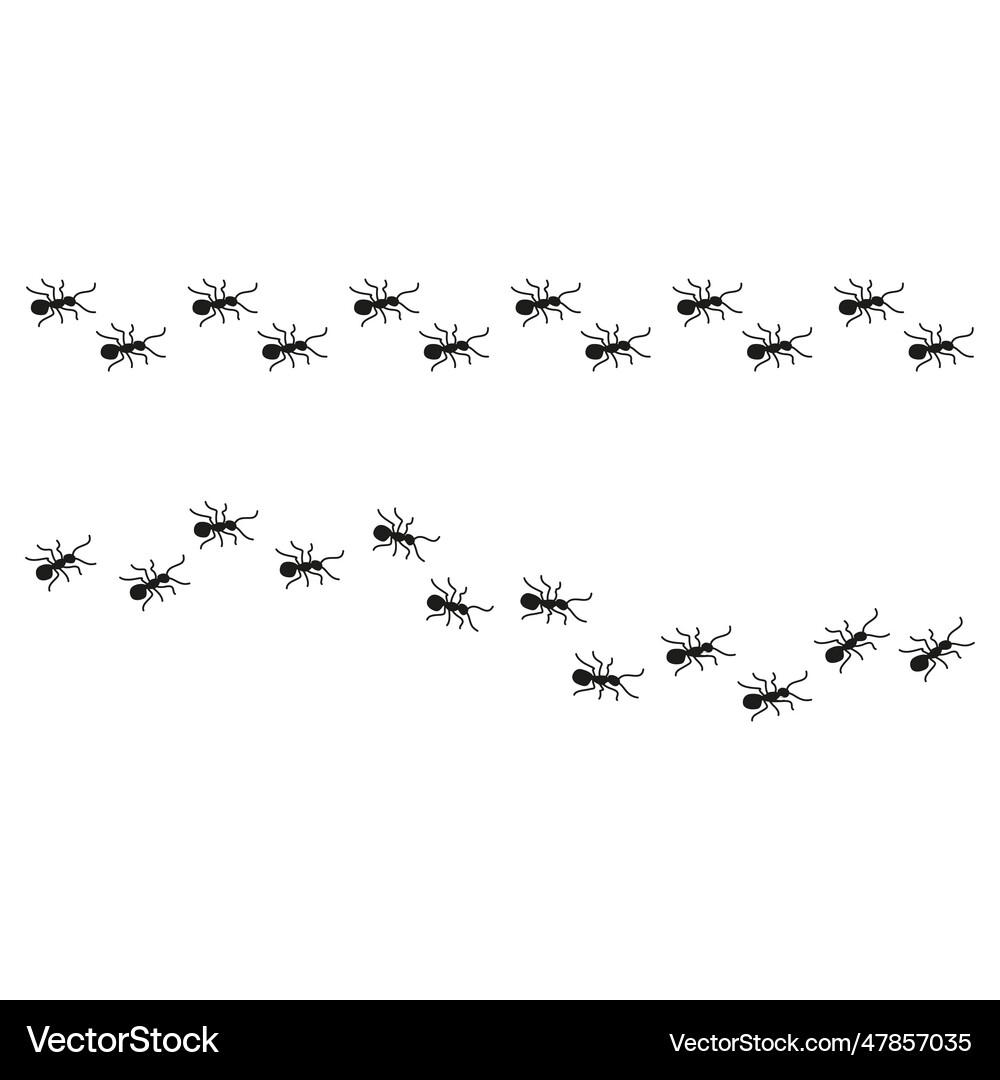 Line of working ants eps 10 Royalty Free Vector Image