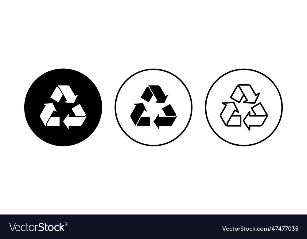 Recycle icon set recycling icon Royalty Free Vector Image
