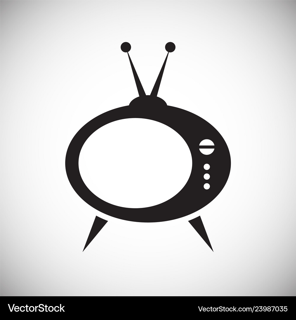 Tv icon on white background for graphic and web Vector Image