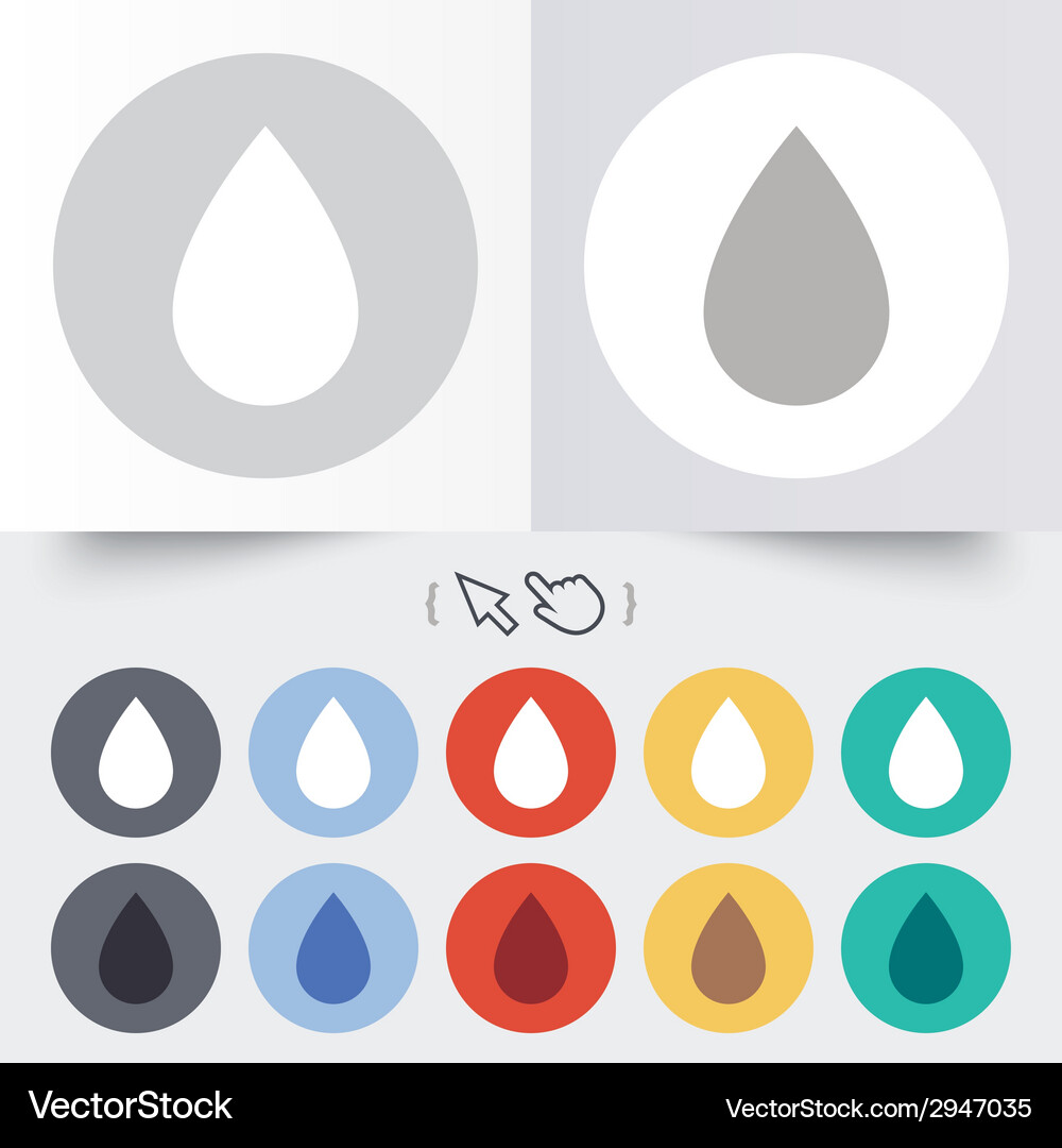 Water drop sign icon tear symbol Royalty Free Vector Image
