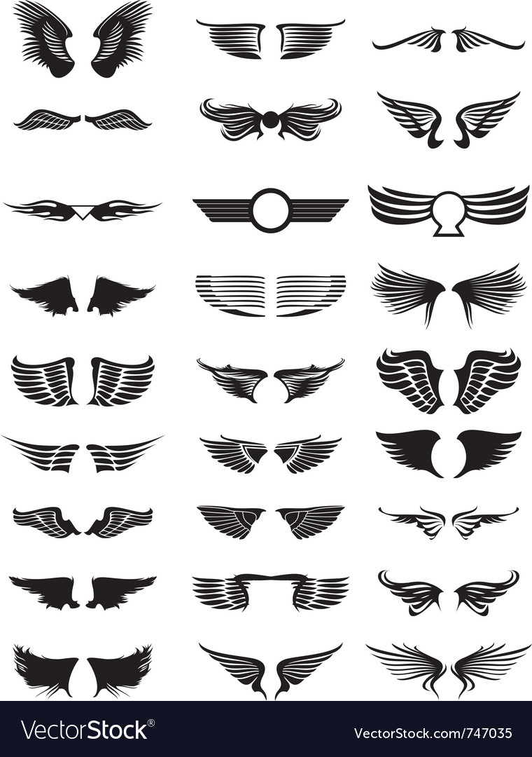 Wings Royalty Free Vector Image - VectorStock