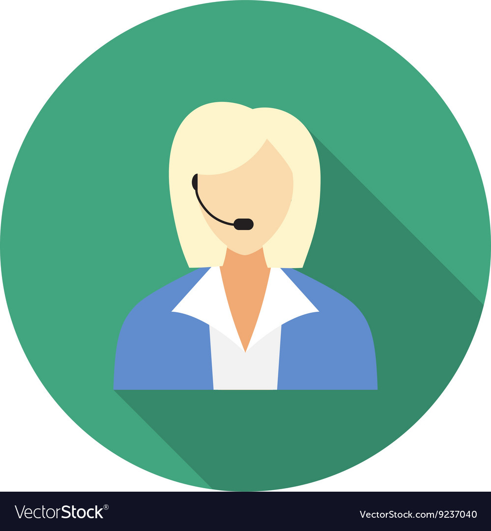 Call center operators female avatar icons Vector Image