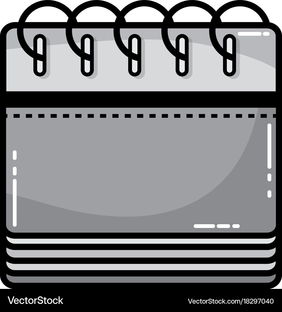 Grayscale calendar information to organizer event Vector Image