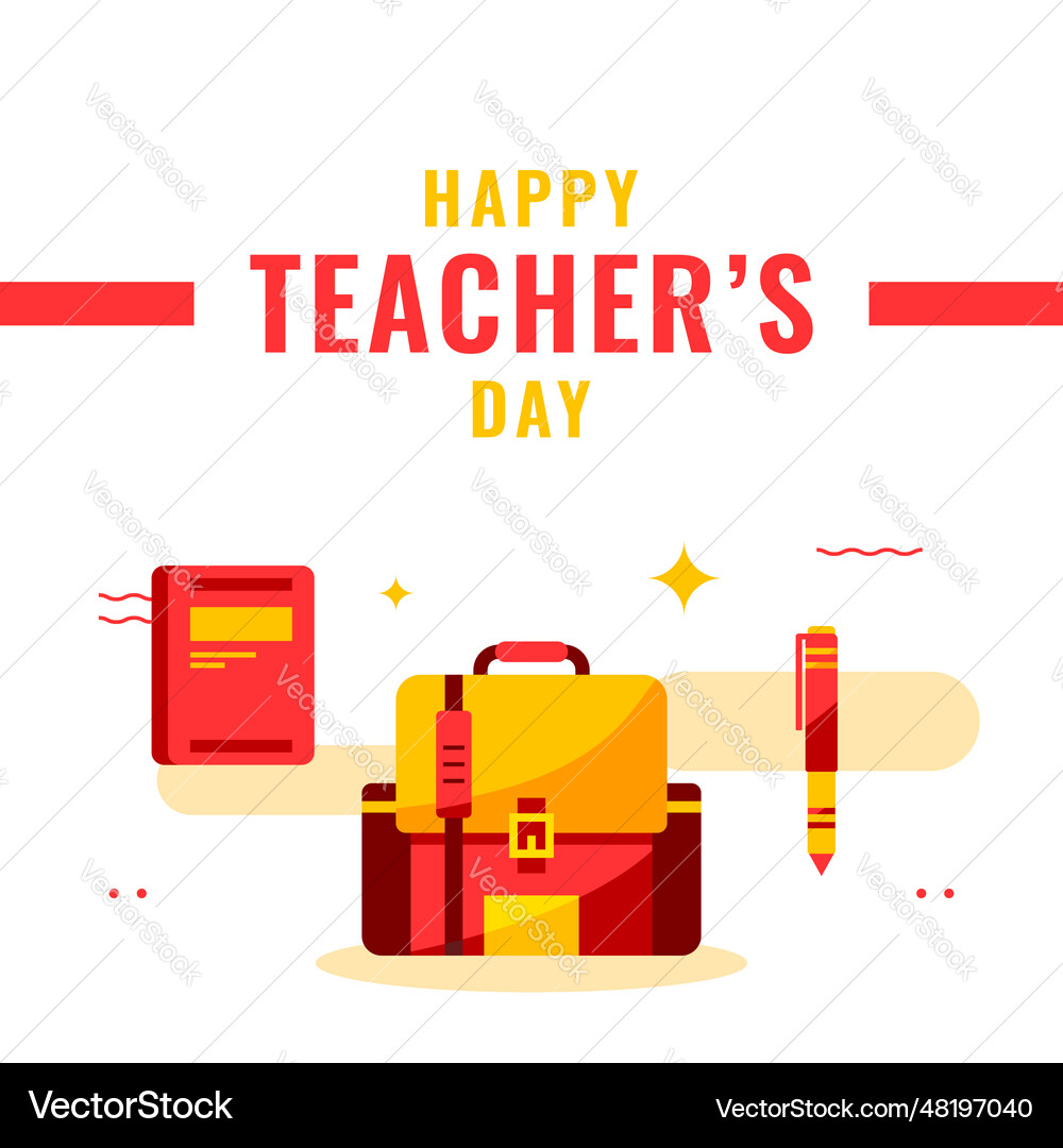 Happy teachers day design celebration Royalty Free Vector