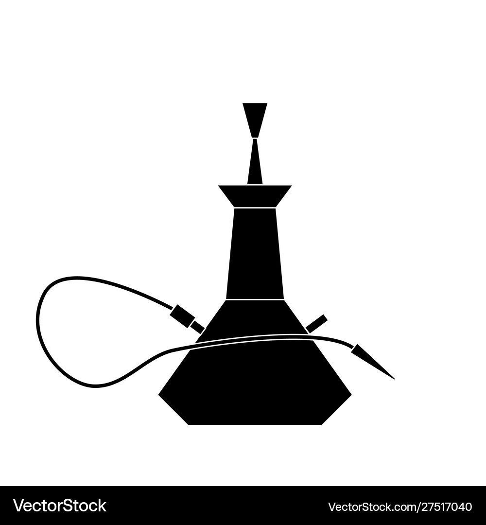 Hookah silhouette icon Royalty Free Vector Image