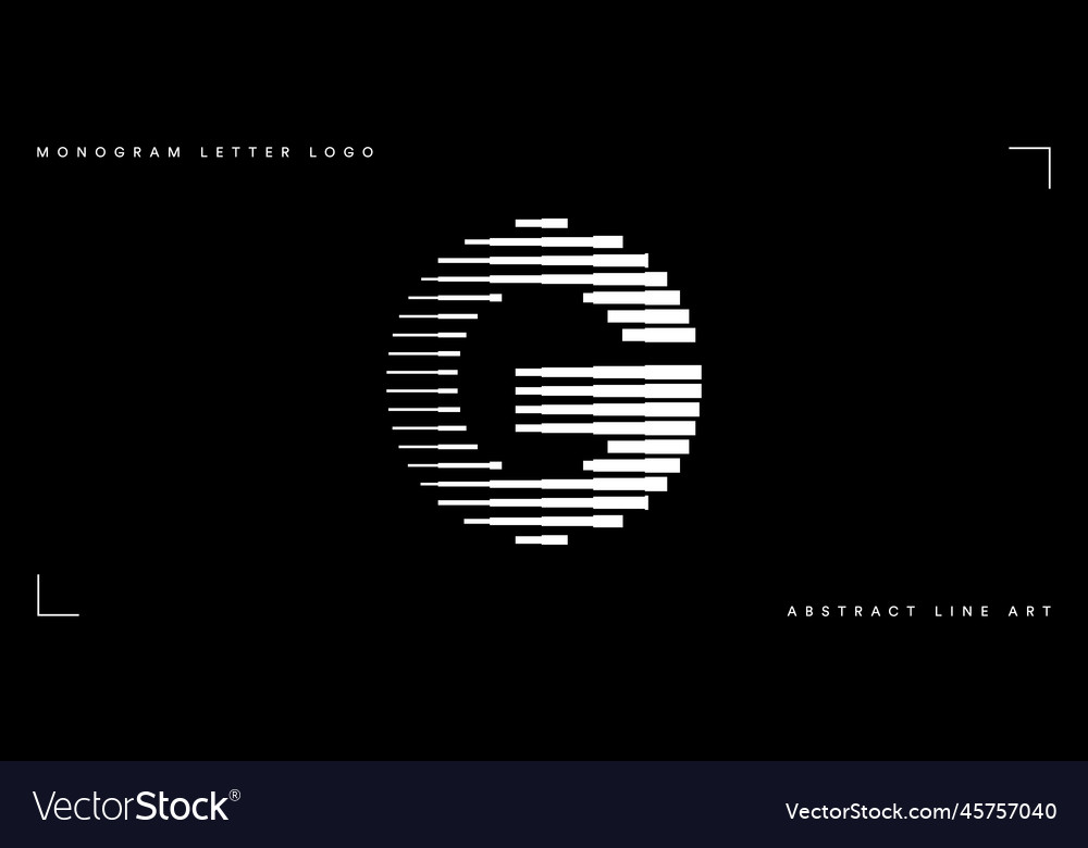 Letter g abstract line art monogram logo Vector Image Letter g abstract line art monogram logo Vector Image