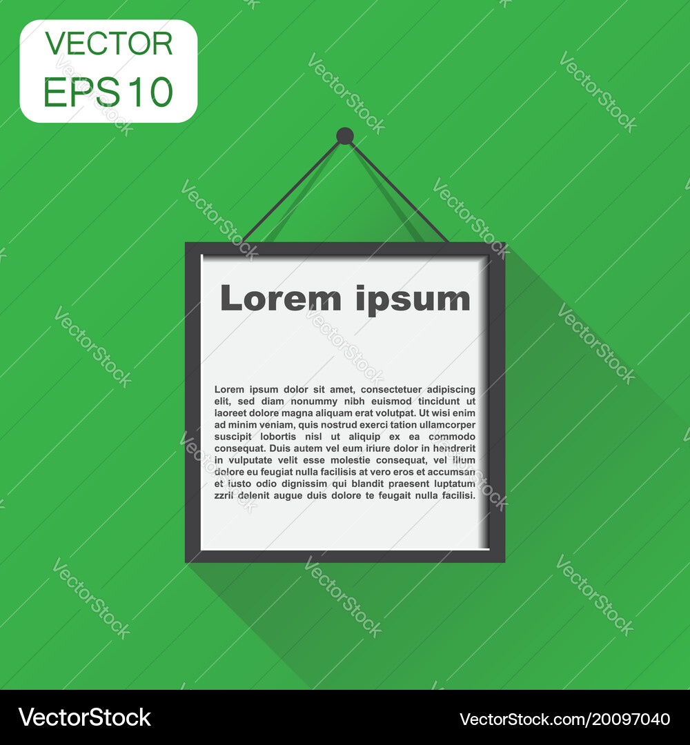 Realistic photo frame icon business concept Vector Image